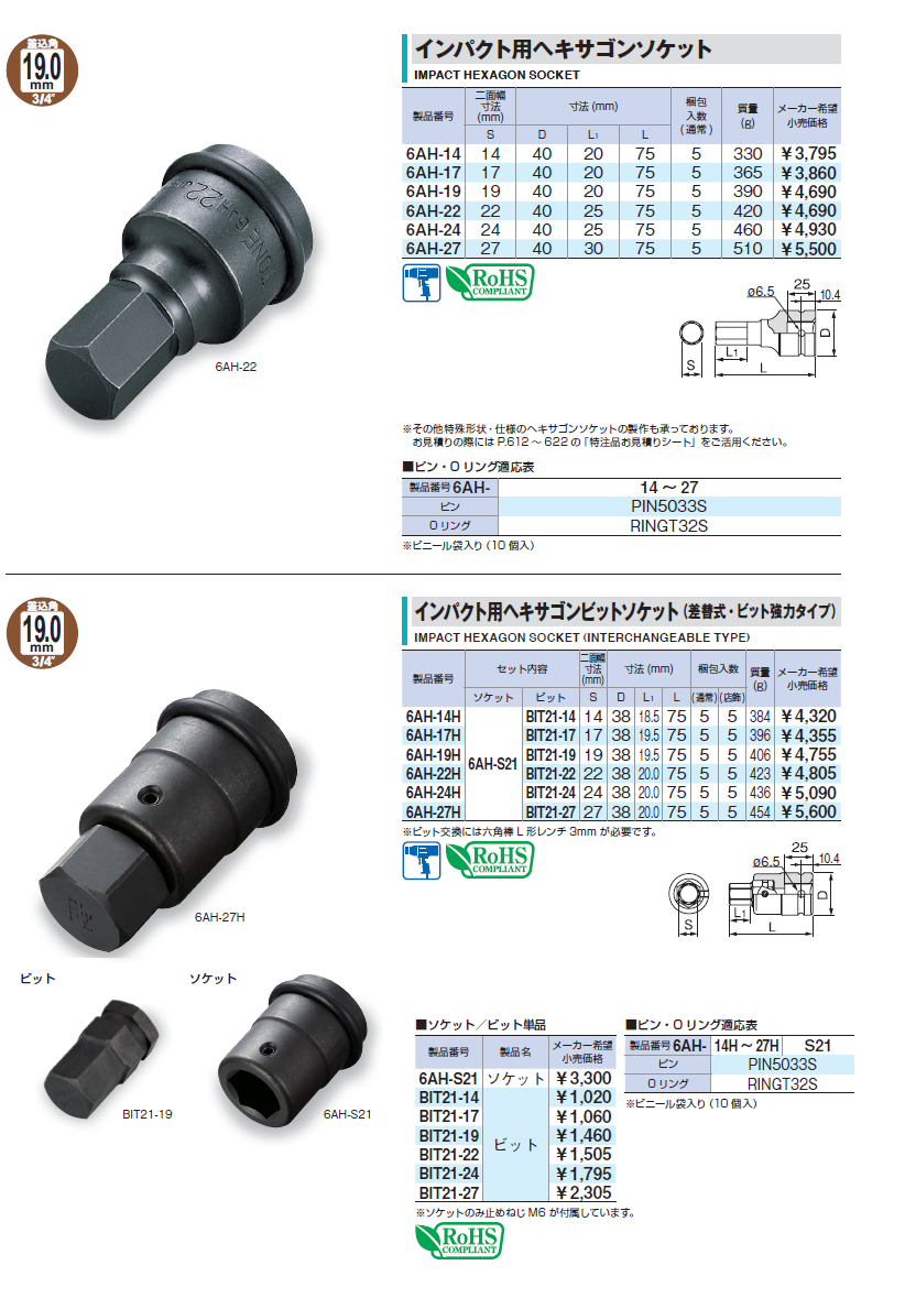 Ichiban Precision Sdn Bhd - Tone - Tone Impact Hexagon Socket, Impact Hexagon Socket ...
